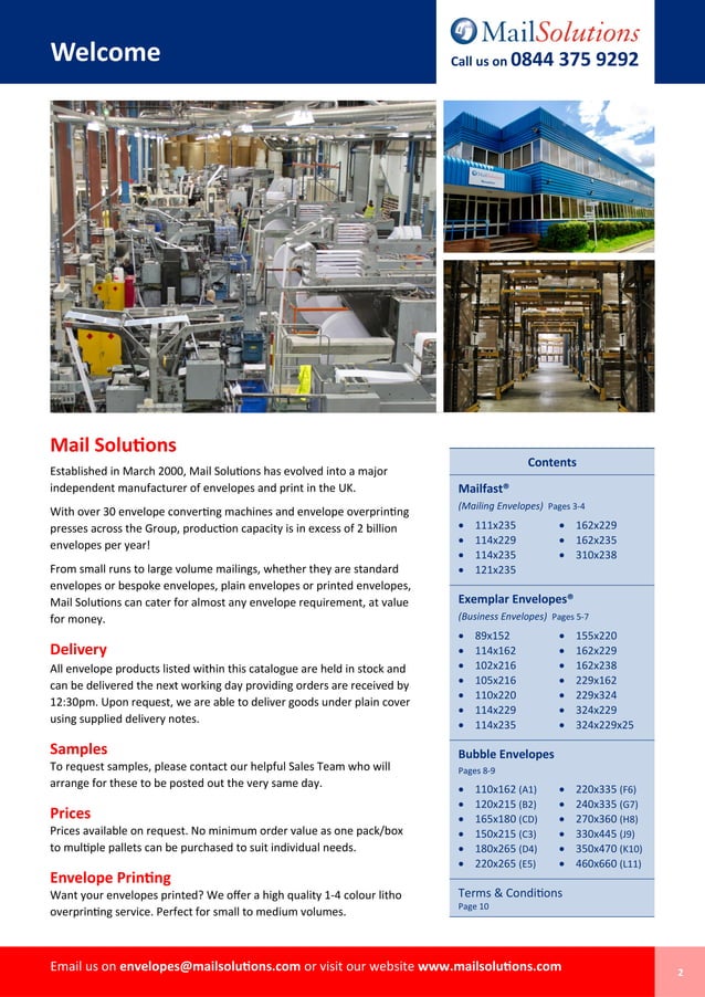Mail Solutions Stock Envelopes | PDF