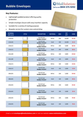 Mail Solutions Stock Envelopes | PDF