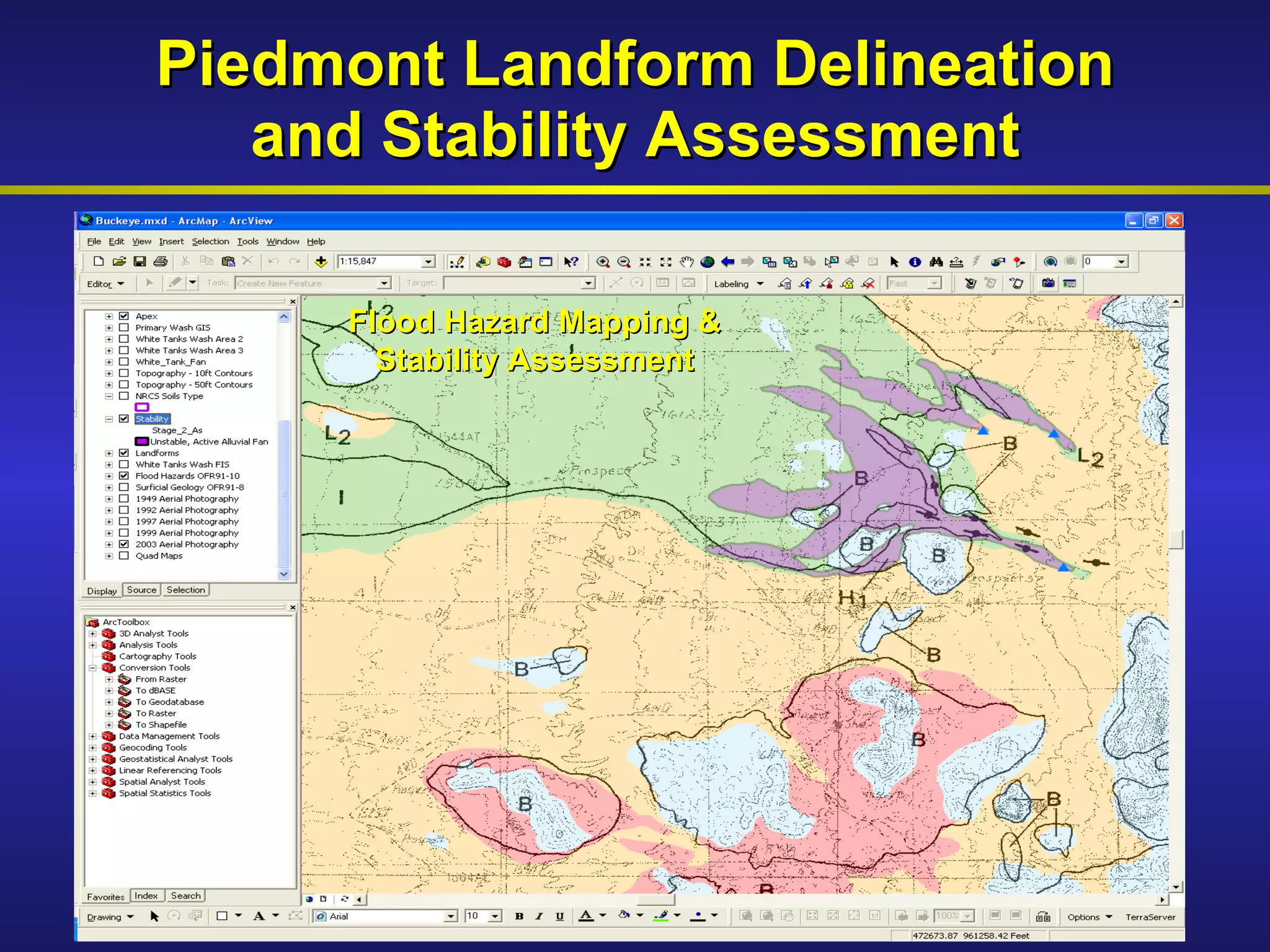 Mapping Piedmont Landforms in Arizona Using ArcGIS and the Trimble ...
