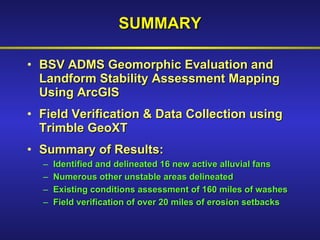 Mapping Piedmont Landforms in Arizona Using ArcGIS and the Trimble ...