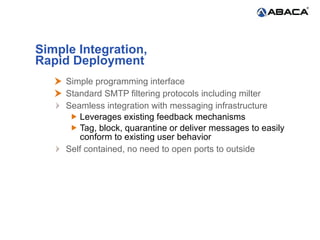 Abaca: The World's Most Effective Spam Filter | PPT