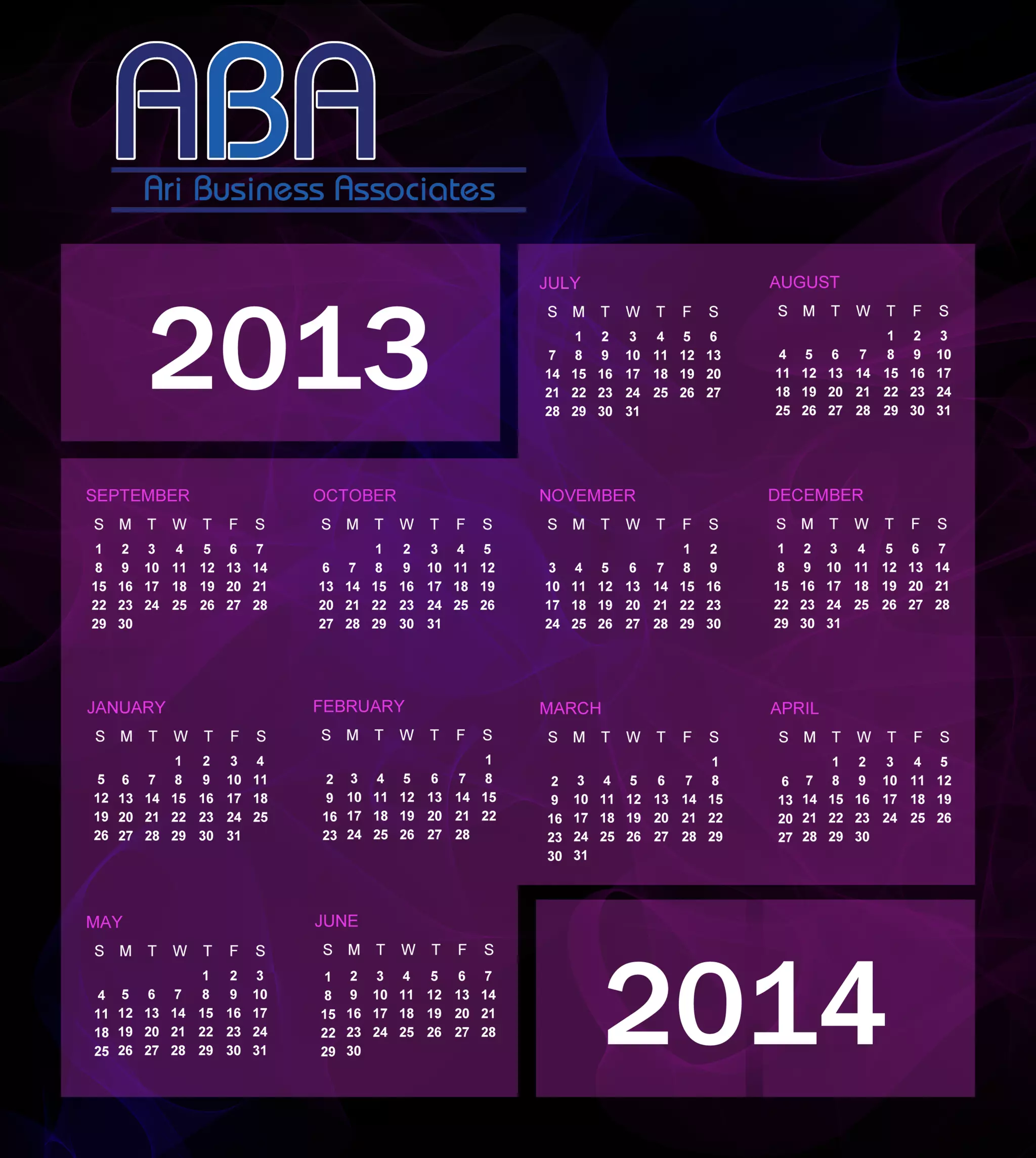 ABA 2014 Calendar | PDF | National & Civic Holidays | Holidays