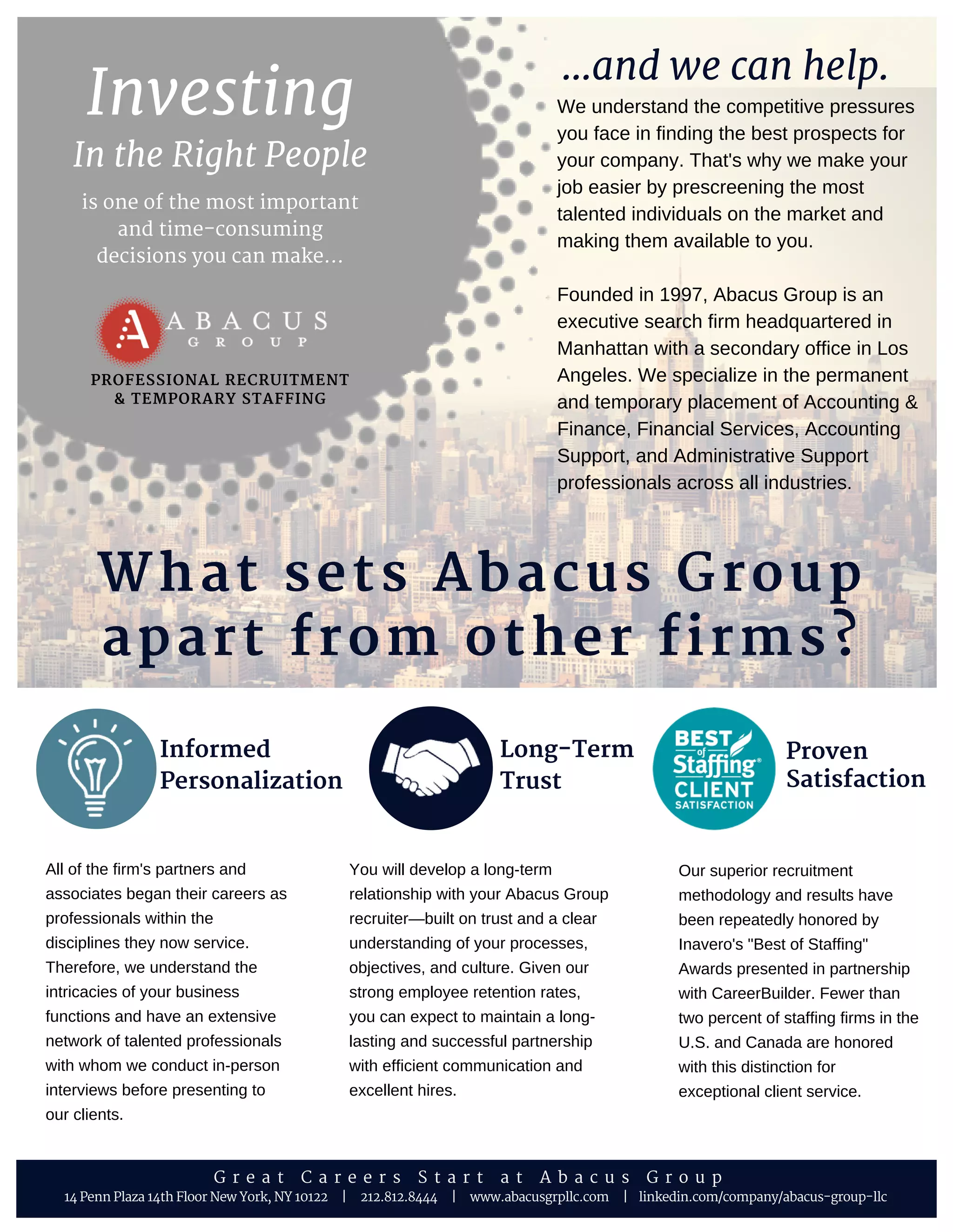 Abacus Group Services Overview | PDF