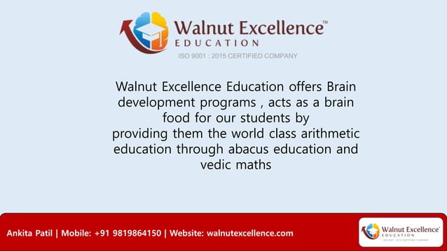 Abacus India walnut education | PPT
