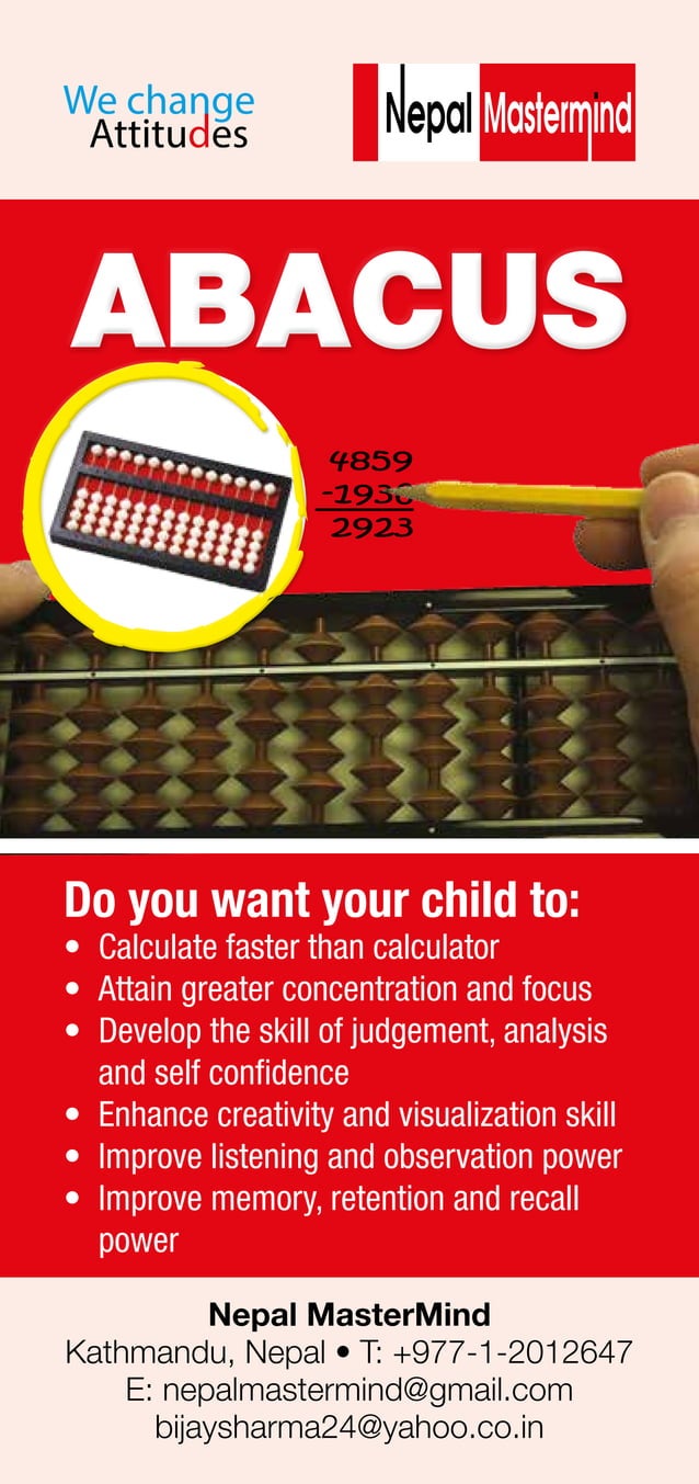 Abacus leaflet.pdf | Daycare and Pre-School | Parenting