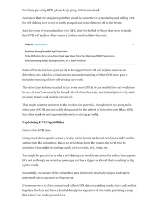 Ground-Penetrating Radar (GPR) Sensors Will Be Useful For AI Self ...