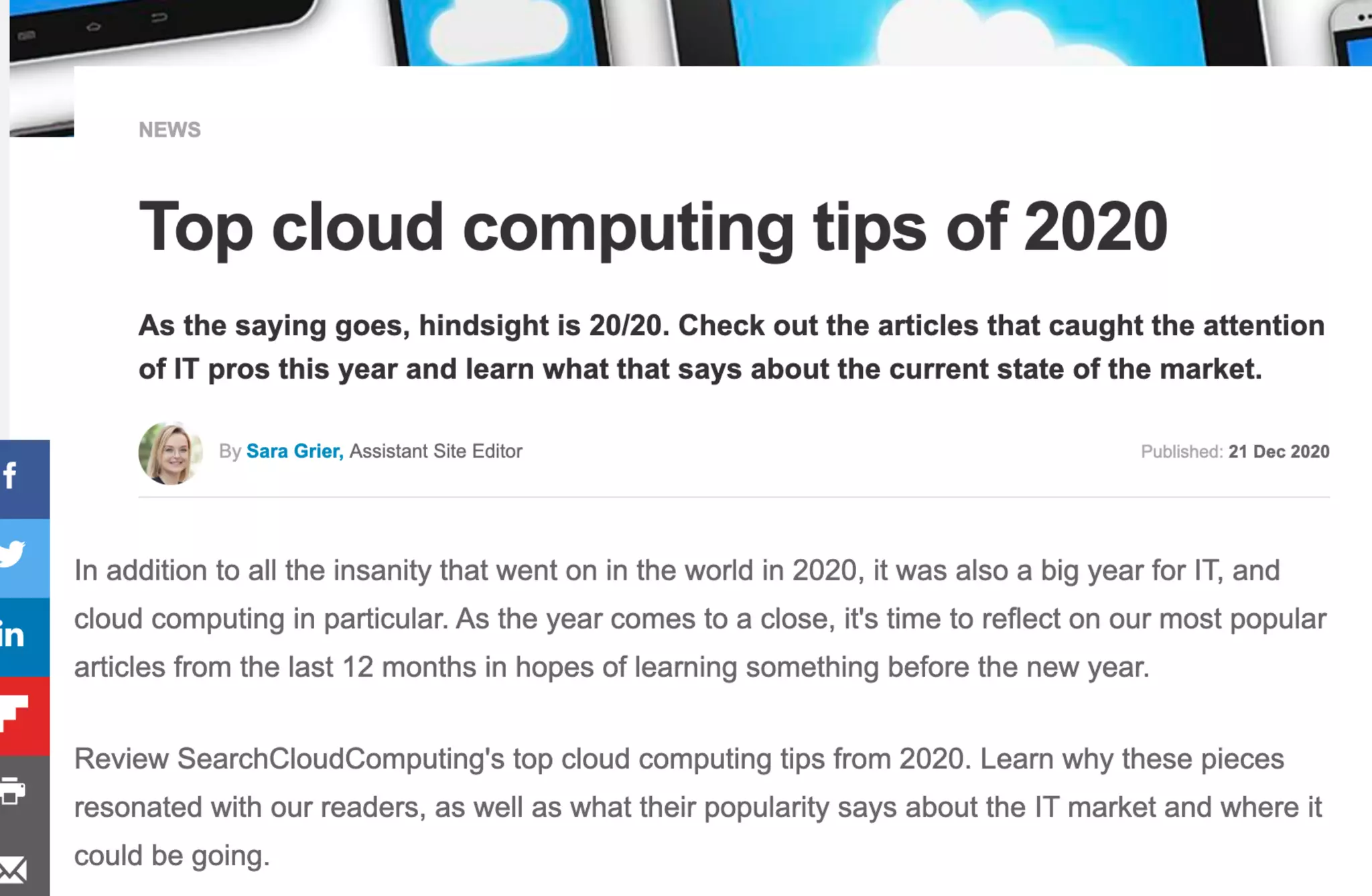 Top cloud computing tips of 2020 | PDF | Cloud Computing | Internet