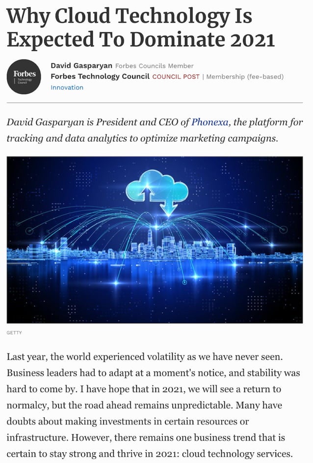 Why Cloud Technology Is Expected To Dominate 2021 | PDF