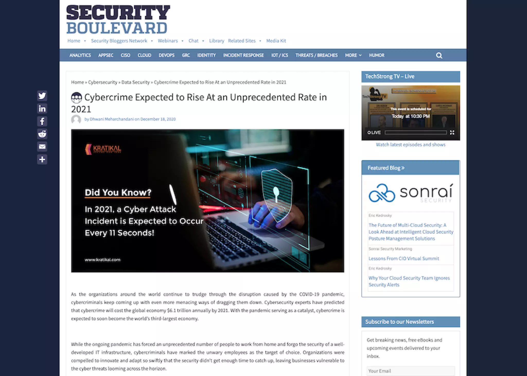 Cybercrime Expected to Rise At an Unprecedented Rate in 2021 | PDF