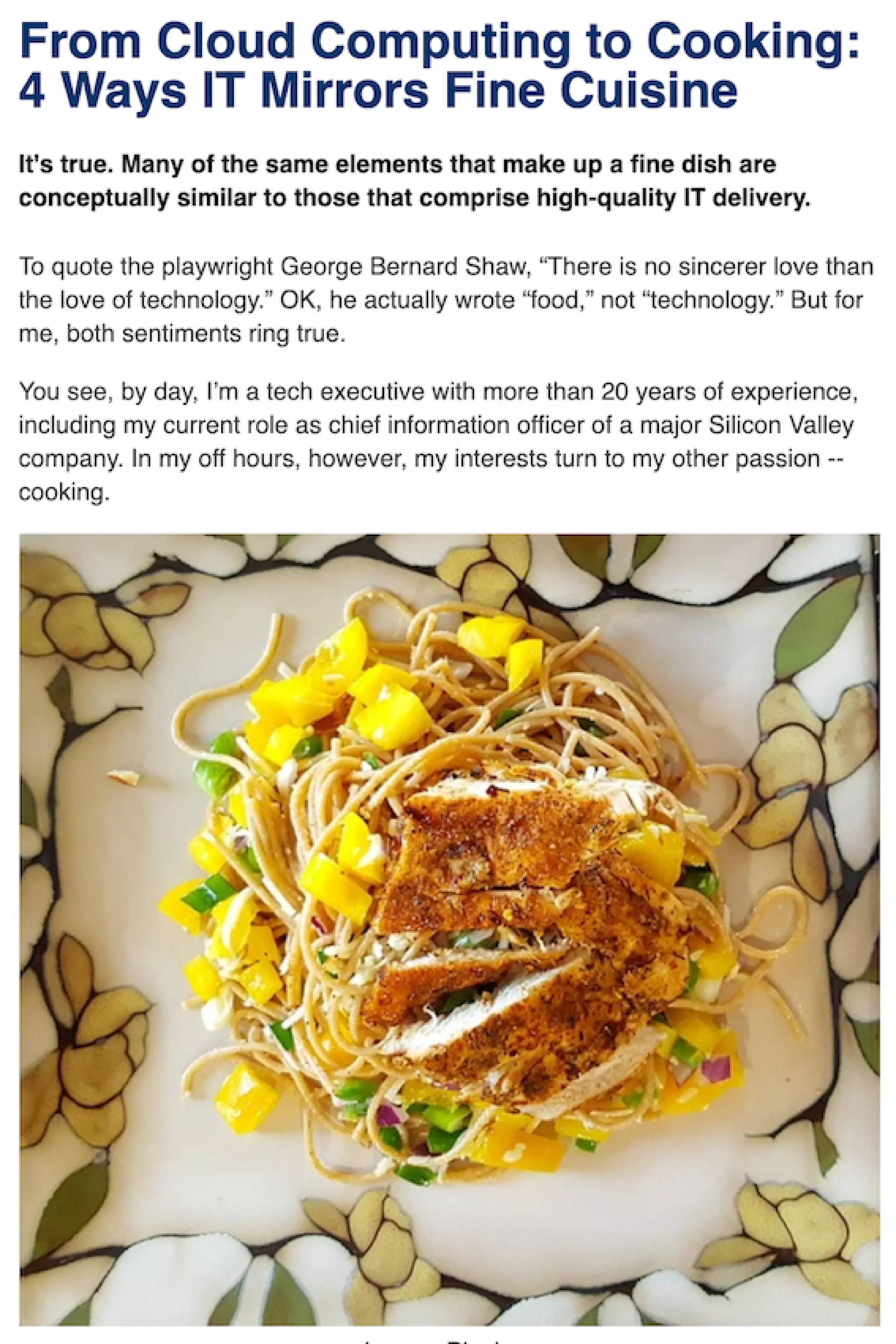 From Cloud Computing to Cooking: 4 Ways IT Mirrors Fine Cuisine | PDF