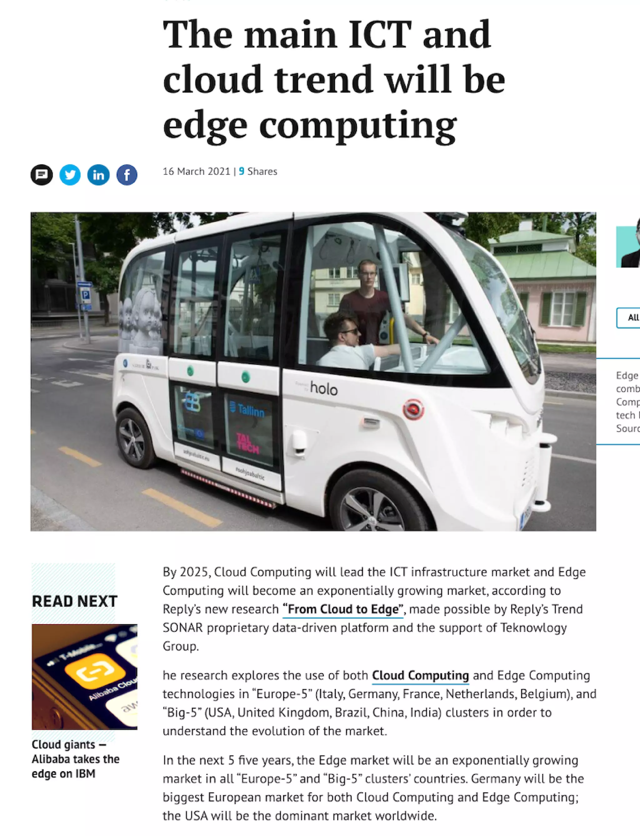 The main ICT and cloud trend will be edge computing | PDF