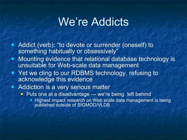 Daniel Abadi: VLDB 2009 Panel | PPT