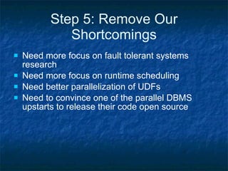 Daniel Abadi: VLDB 2009 Panel | PPT