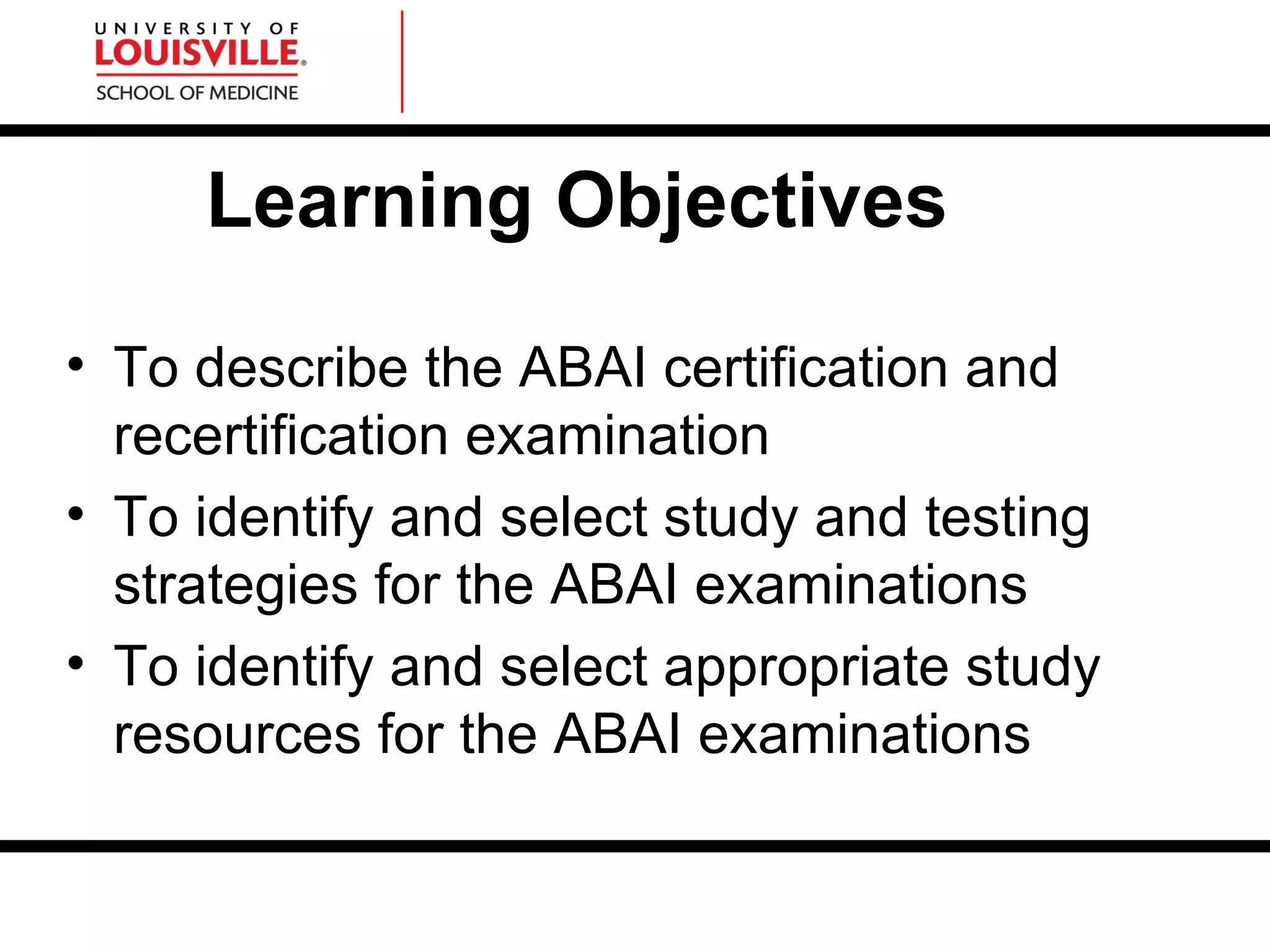 Strategies for the ABAI Exam | PPT