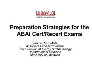 Strategies for the ABAI Exam | PPT