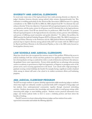 ABA Judicial Clerkship Brochure | PDF