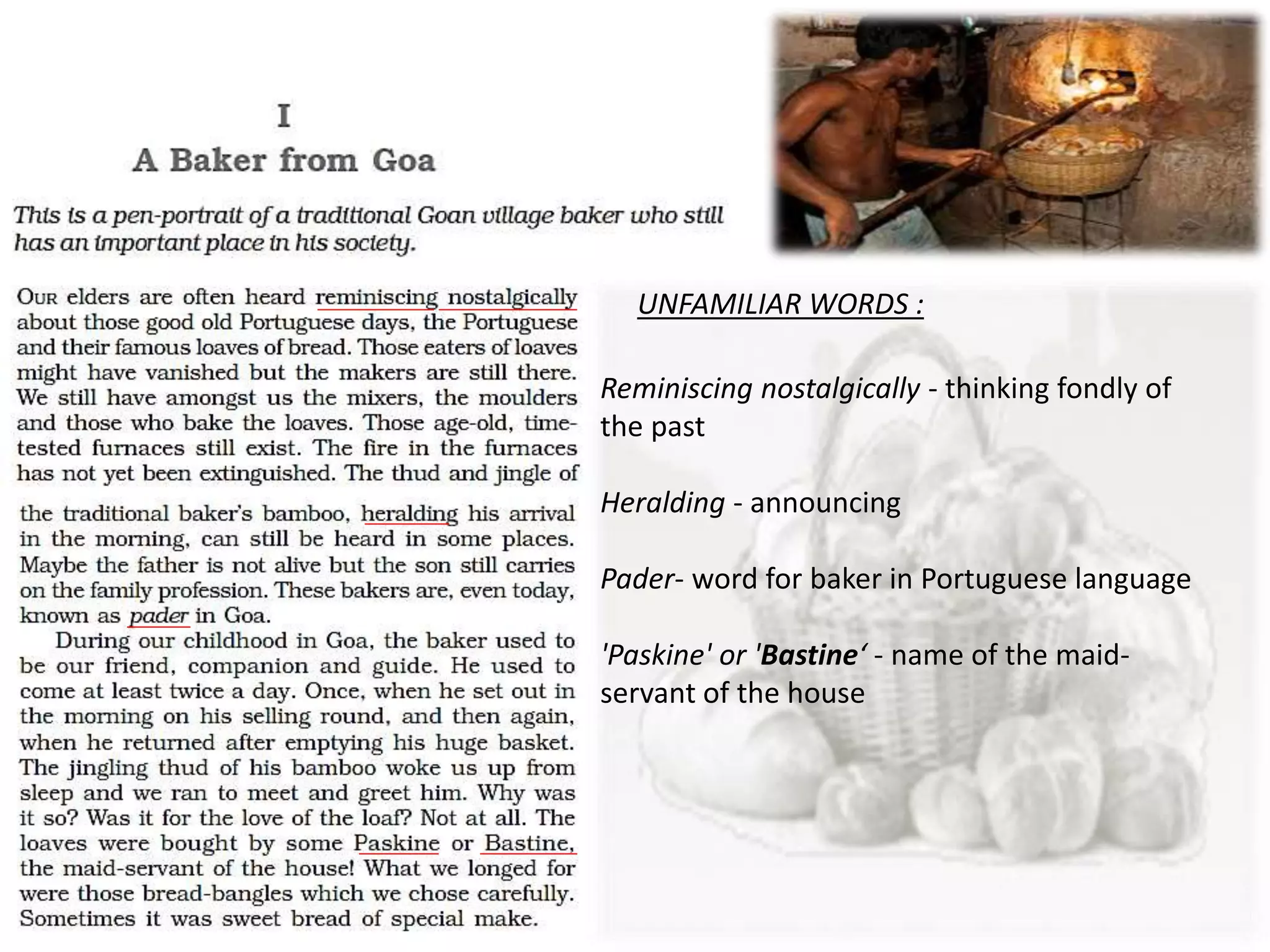 A BAKER FROM GOA.pptx | Desserts and Baking | Food & Drink