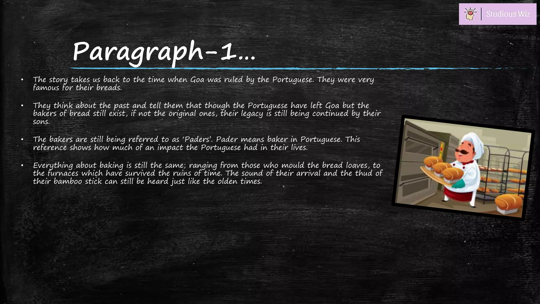 A Baker from Goa | PPT | English | Seminar | Class 10 | Studious Wiz | PPTX