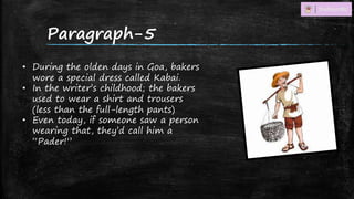 A Baker from Goa | PPT | English | Seminar | Class 10 | Studious Wiz | PPTX