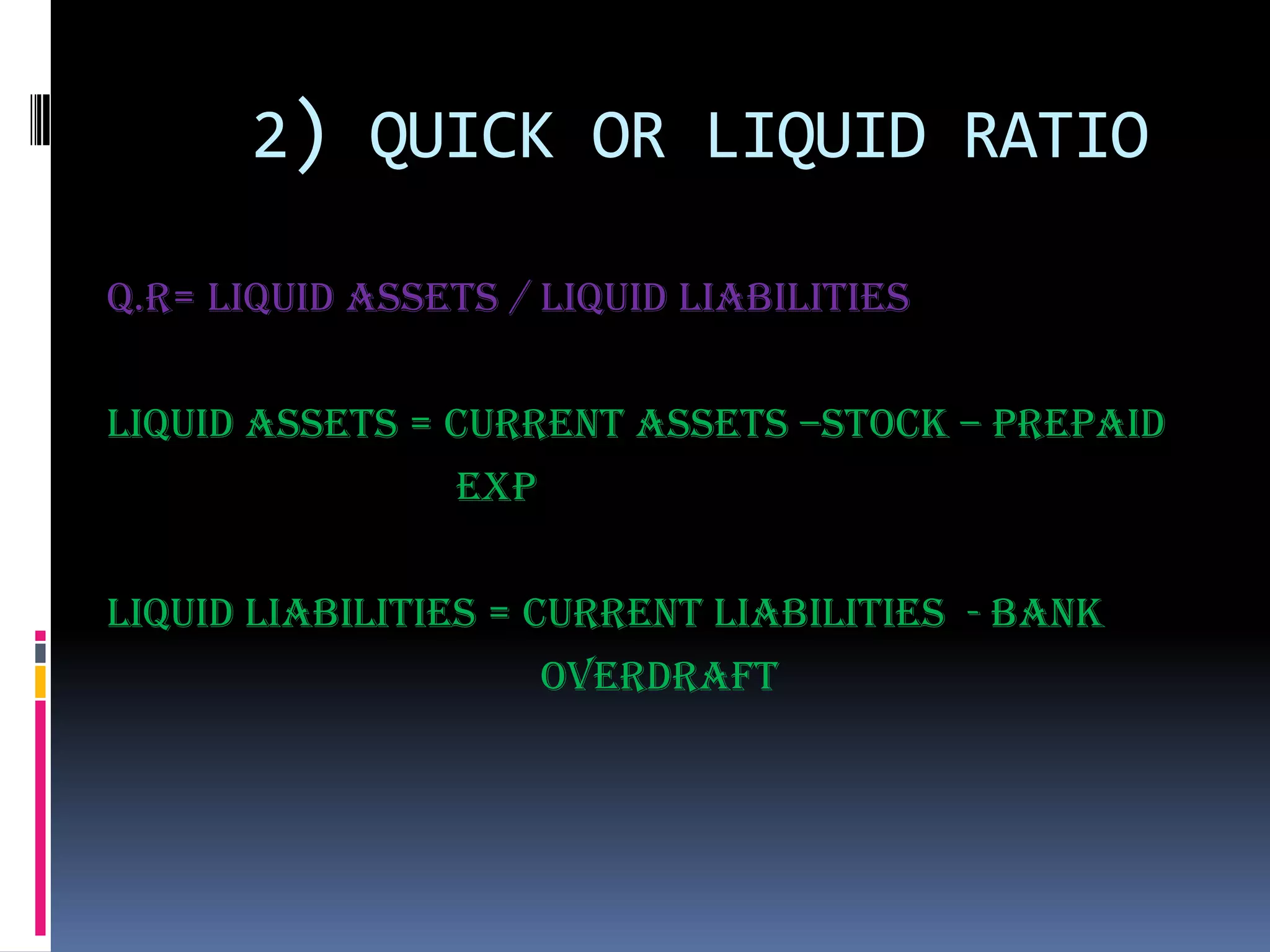 A) balance sheet ratio | PPTX