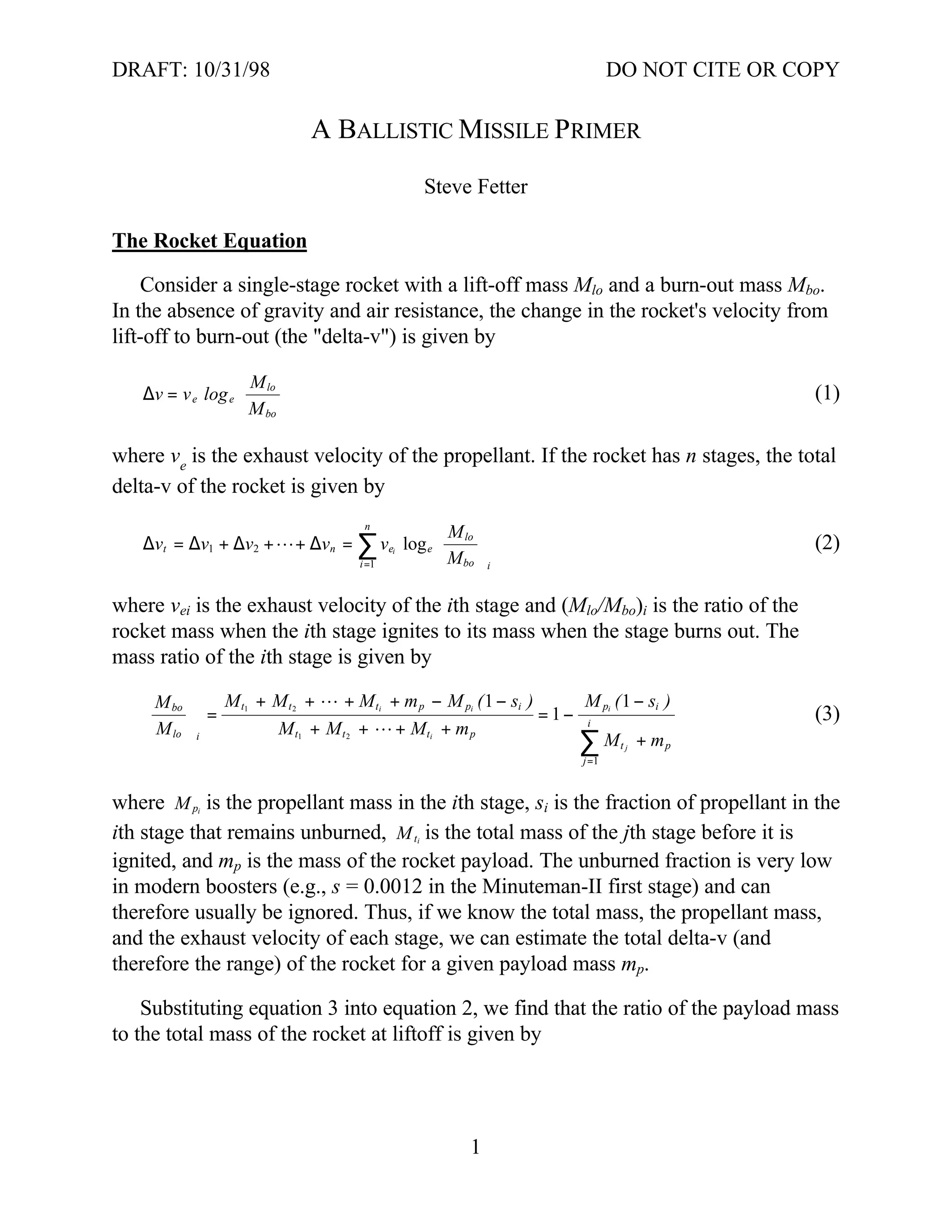 A ballistic missile primer | PDF