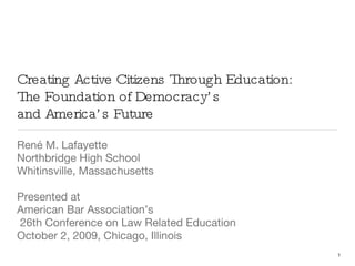 Creating Active Citizens Through Education | PPT