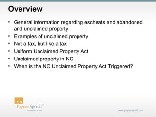 Abandoned and unclaimed property 04 16 13 robbie howell | PPT