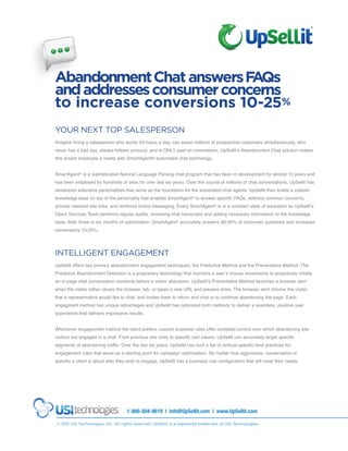 Abandonment chat upsellit | PDF
