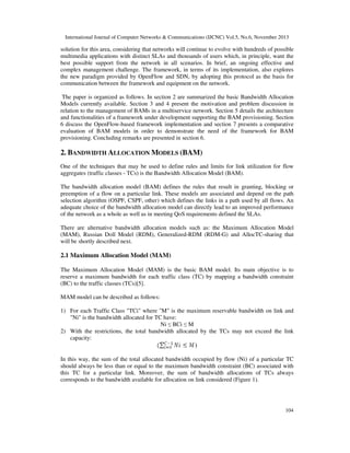 A bandwidth allocation model provisioning framework with autonomic characteristics | PDF
