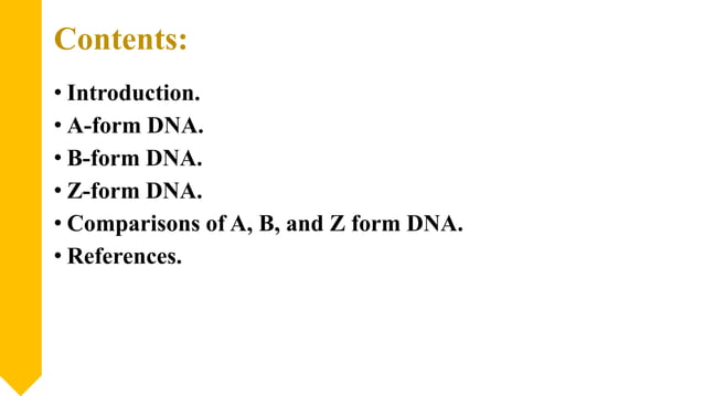 A, b, and z forms of dna | PPTX | Chemistry | Science