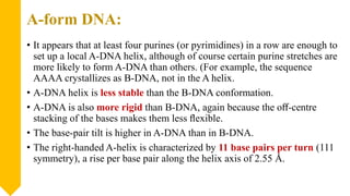 A, b, and z forms of dna | PPTX