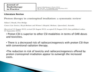 craniospinal irradiation | PPTX