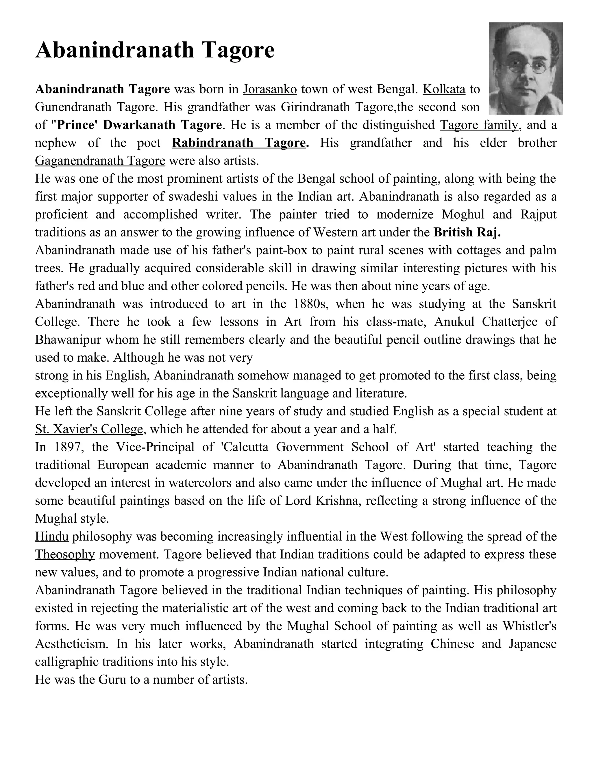 AAbanindranath tagore | DOC | Hinduism | Religion & Spirituality