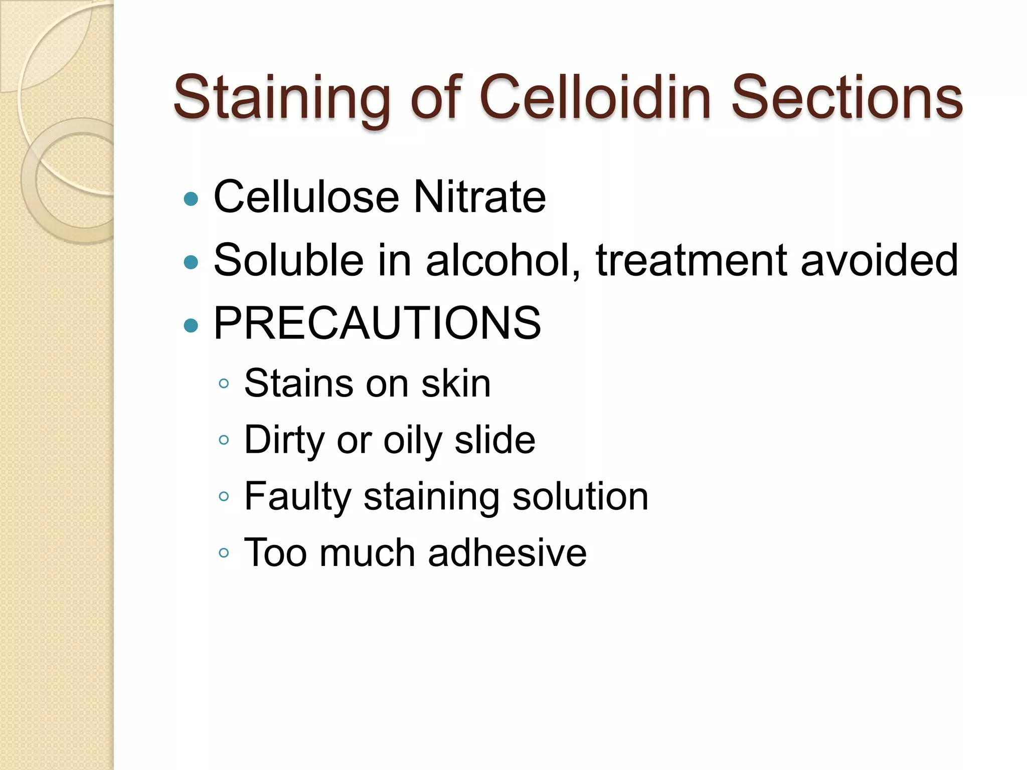 Staining and Collodionization | PPTX