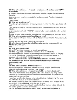 SAP ABAP Interview Questions-XploreSAP Online Trainings | DOCX