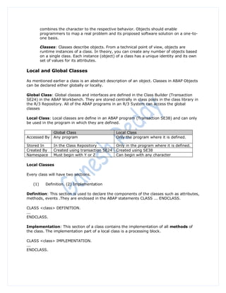 Abap object-oriented-programming-tutorials | PDF