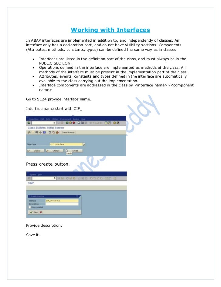 Abap Object Oriented Programming Tutorials