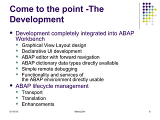 Abap web dynpro | PPS