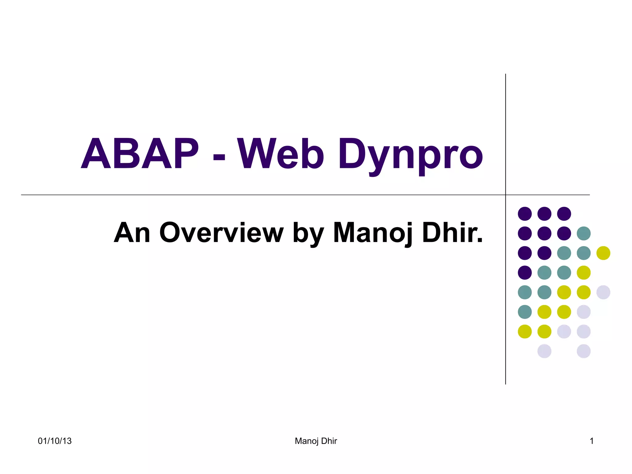 Abap Web Dynpro Ppt 