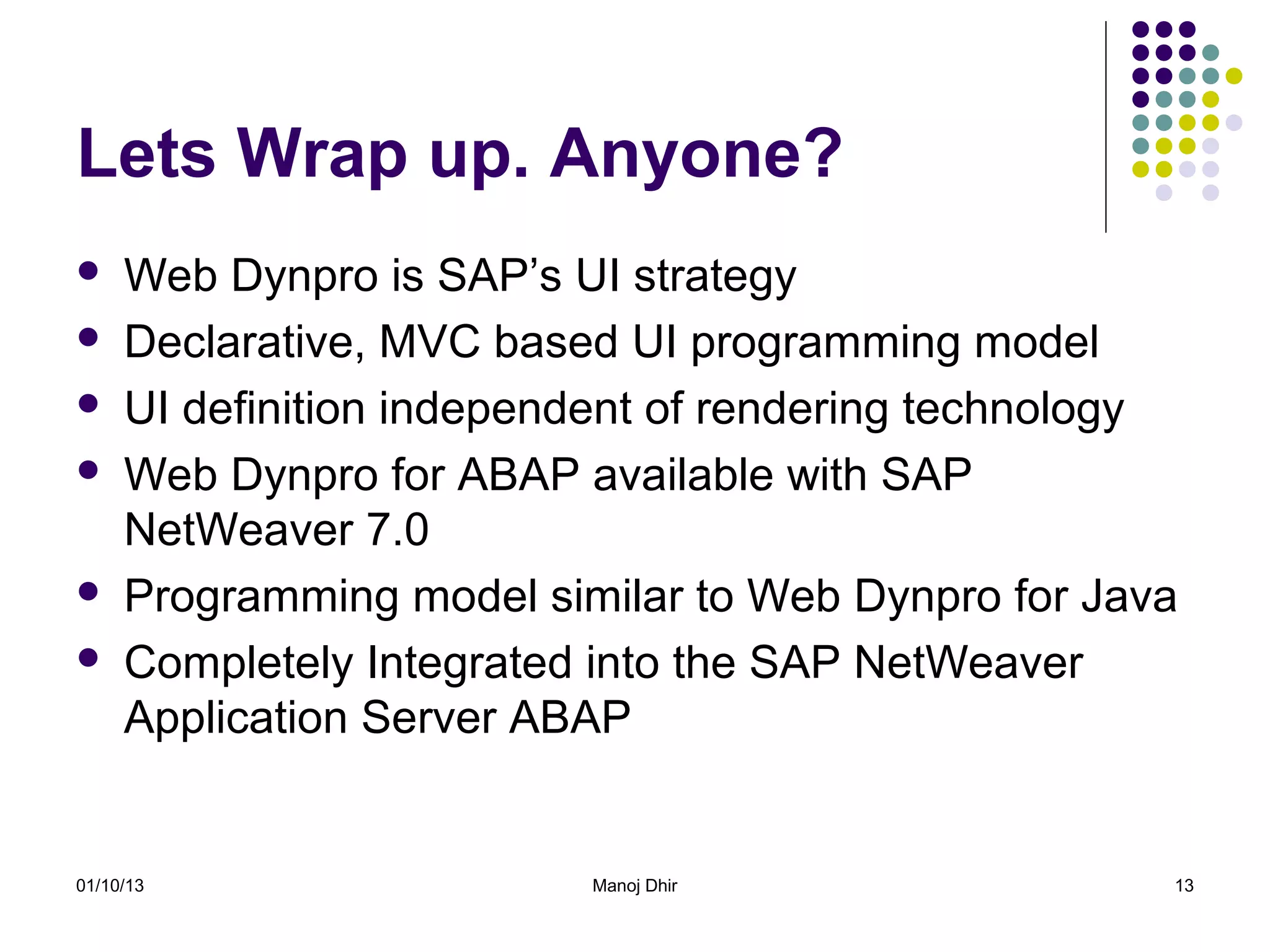 Abap web dynpro | PPT