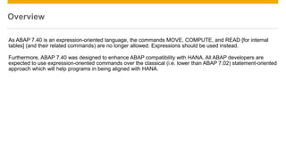 Abap 7.40