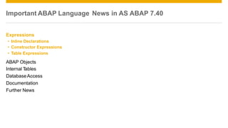 Abap 7.40