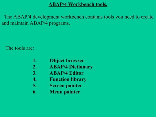 ABAP BASICs learn the basics of ABAP-1.ppt