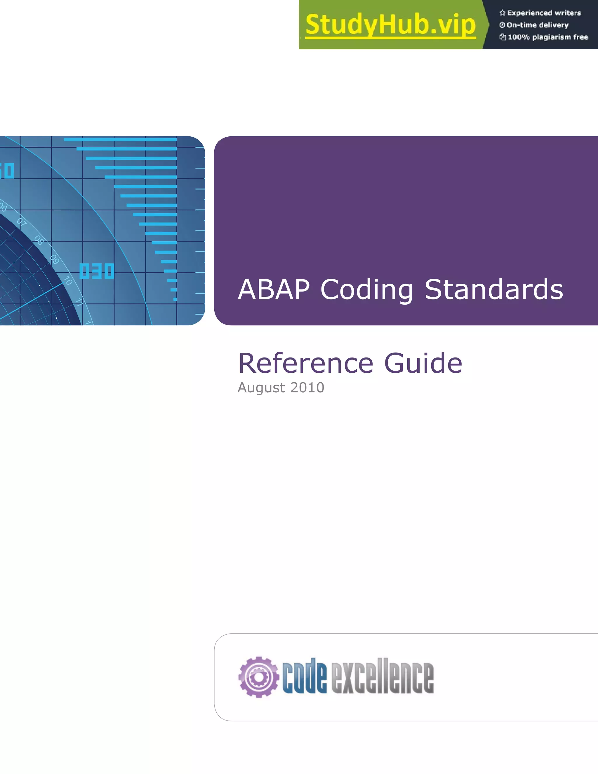 Abap Coding Standards Reference Guide Pdf