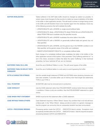 ABAP Coding Standards Reference Guide | PDF
