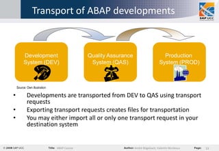 Abap course chapter 1 introduction and first program | PPTX | Programming Languages | Computing