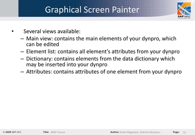 Abap course chapter 5 dynamic programs | PPTX