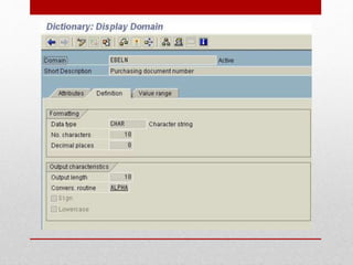 Abap data dictionary | PPTX | Databases | Computer Software and Applications
