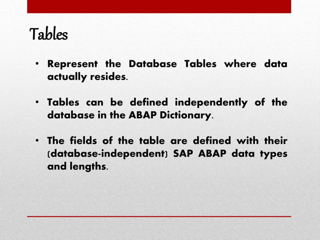 Abap data dictionary | PPTX | Databases | Computer Software and Applications