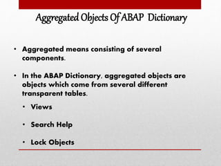 Abap data dictionary | PPTX